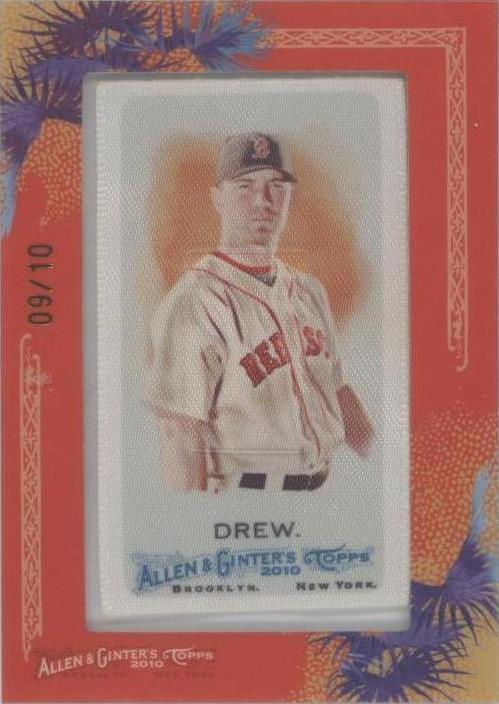 2010 Topps Allen & Ginter's - J.D. Drew #206 Framed Silk Mini /10 for ...