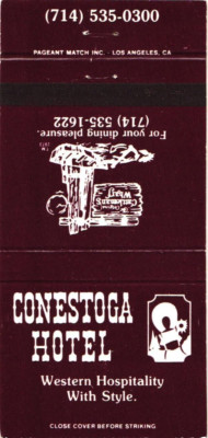 Anaheim California Conestoga Hotel Vintage Matchbook Cover | eBay