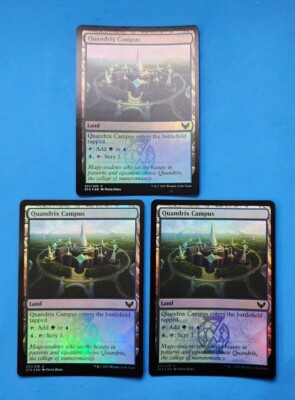 3x Quandrix Campus Strixhaven School Mages 2021 Mtg Magic Dual Land 271 ...