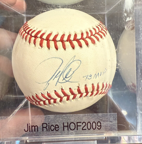 Jim Rice Signed Autographed Baseball HOF 2009 INSCRIPTION " '73 MVP" | eBay