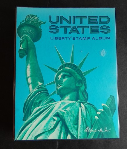 1981 United States Liberty Stamp Album H.E. Harris W/ BOB & UN pgs VG ...