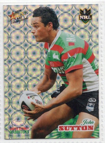 2008 Select John Sutton South Sydney NRL Champions #HF155 | eBay Australia