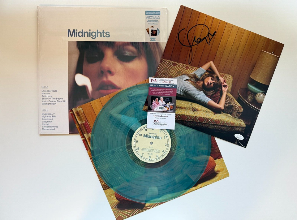 HAND SIGNED Taylor Swift Midnights Vinyl Autograph Insert WITH JSA ALL ...