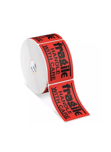 Uline Fragile Stickers 2x3 Handle with Care 500/Roll | eBay