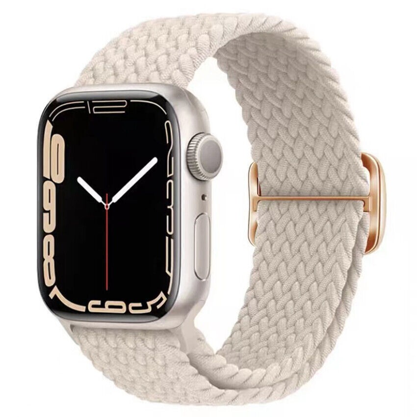 Adjustable Nylon Braided Solo Loop For Apple Watch Series 7 6 5 SE 41 ...