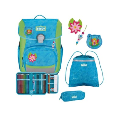 SCOUT NEO DIN SCHULRUCKSACK SCHULRANZEN - SET RANZEN WATER LILY NEU ...