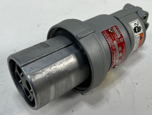 Appleton ACP6034BC, 60-Amp Pin & Sleeve Powertite Plug, 250 VDC, 600VAC ...