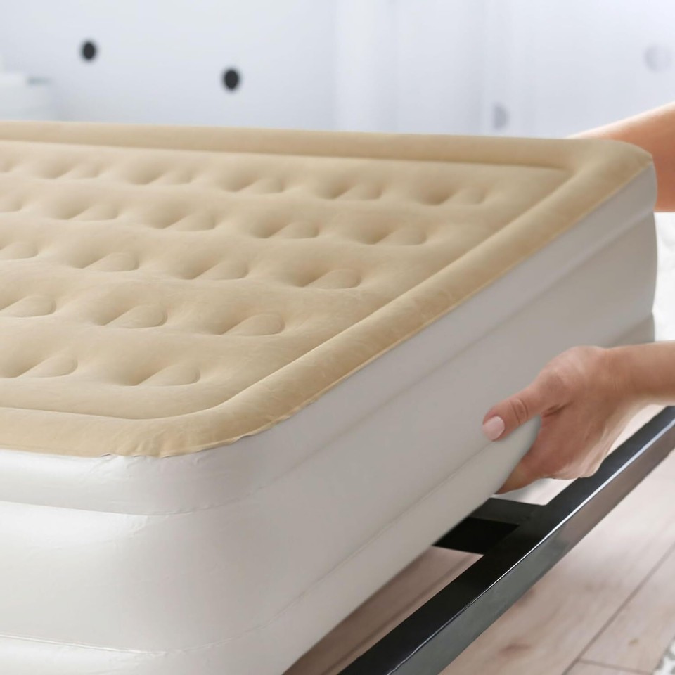 Serta Raised Air Mattress with Never Flat Pump | Luxury Inflatable ...