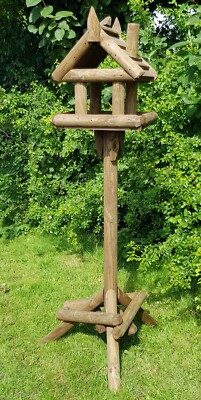 hand made traditional rustic bird table | eBay UK