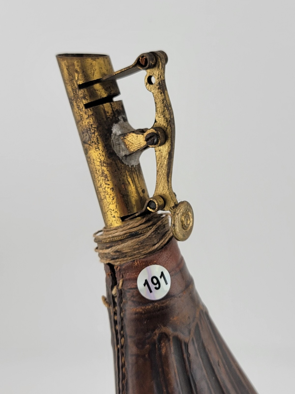 Rare Antique 19th Century Civil War Era Muzzleloader Black Powder Flask ...