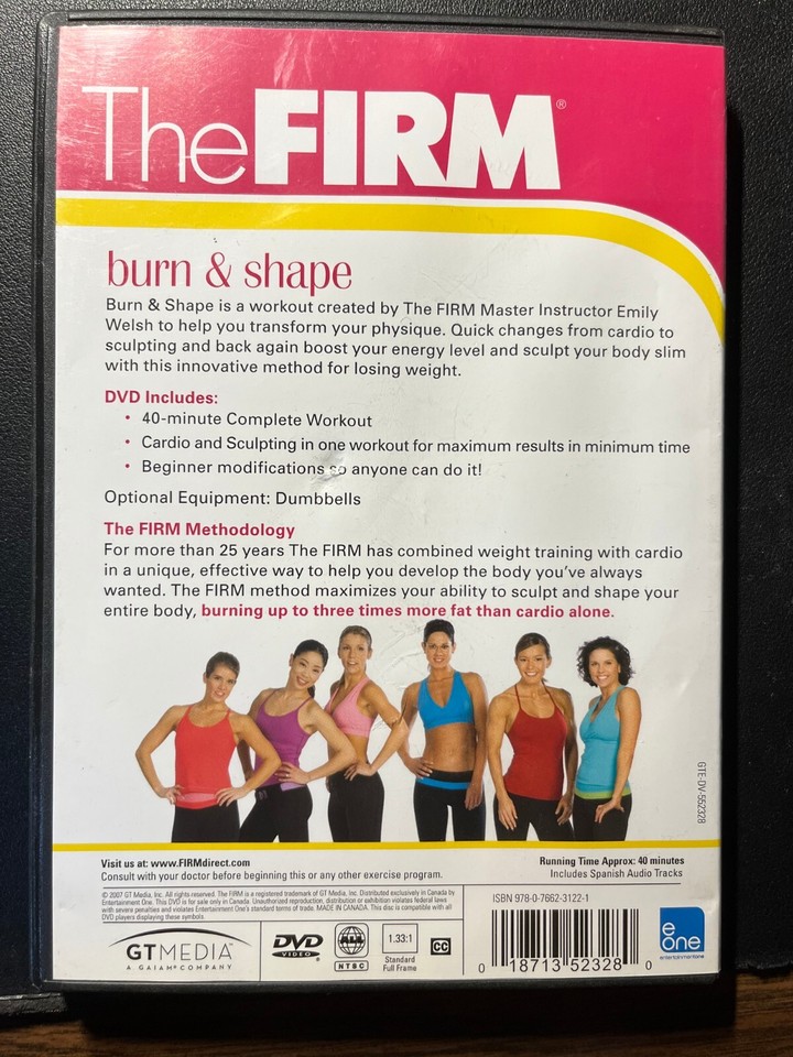 The Firm - Burn and Shape (DVD, 2007) with Master Instructor Emily ...
