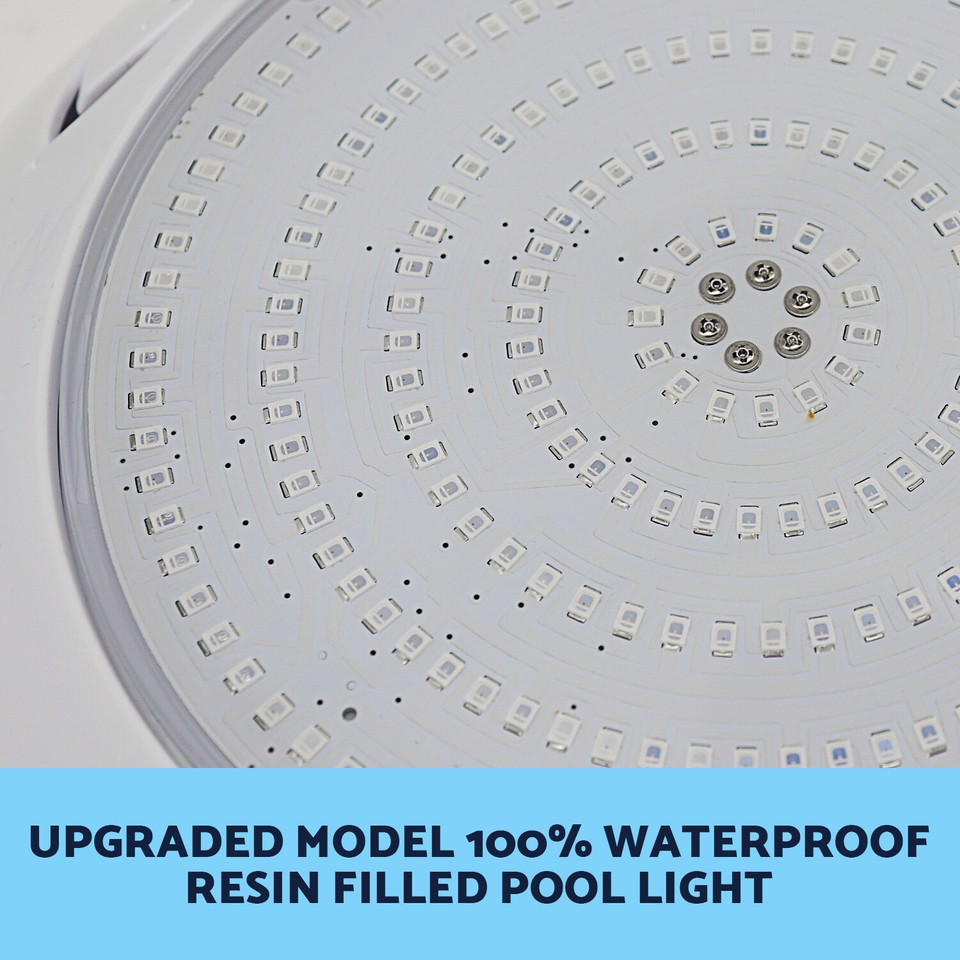 Resin Filled Swimming Pool LED Light 12V 55W RGB Remote Control Memory ...