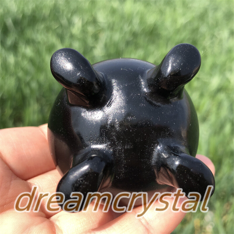 2" Natural Obsidian Quartz Crystal Skull Carved Incense Burner Healing ...