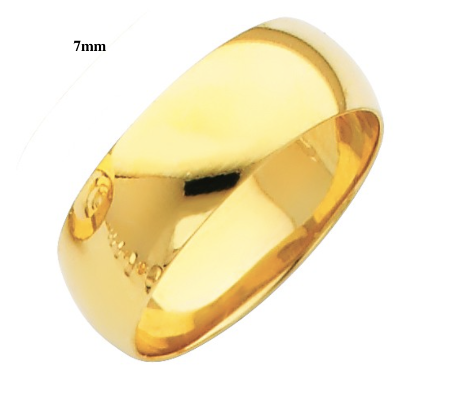 Anillos De Matrimonio De Oro Real 14k Para Hombre o Mujer 2mm-8mm ...