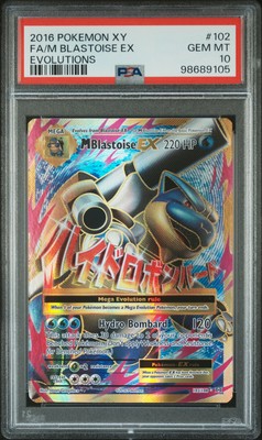 2016 POKEMON XY EVOLUTIONS #102 FULL ART/M BLASTOISE EX PSA 10 | eBay