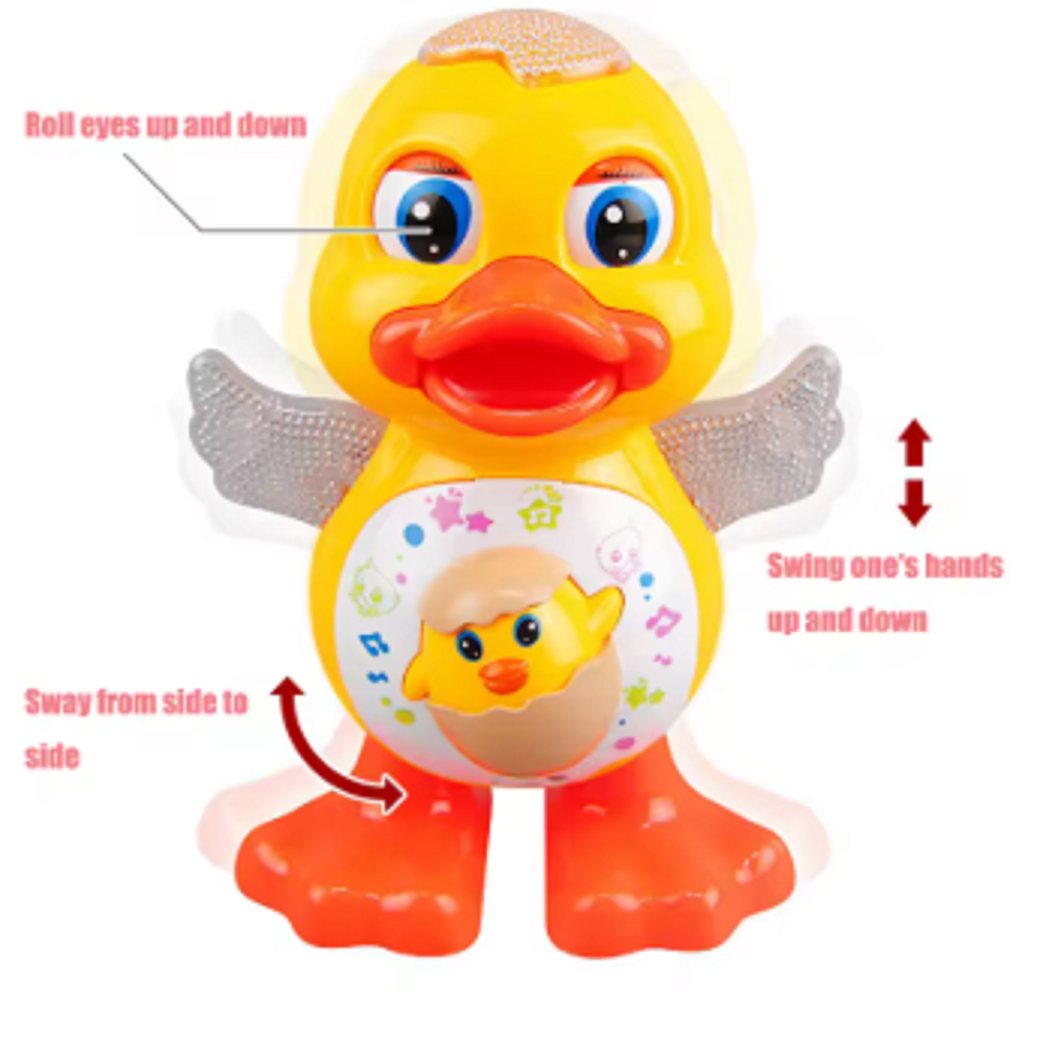 Electric Dancing Duck Musical Toy Light Up Swinging Duck Light ...