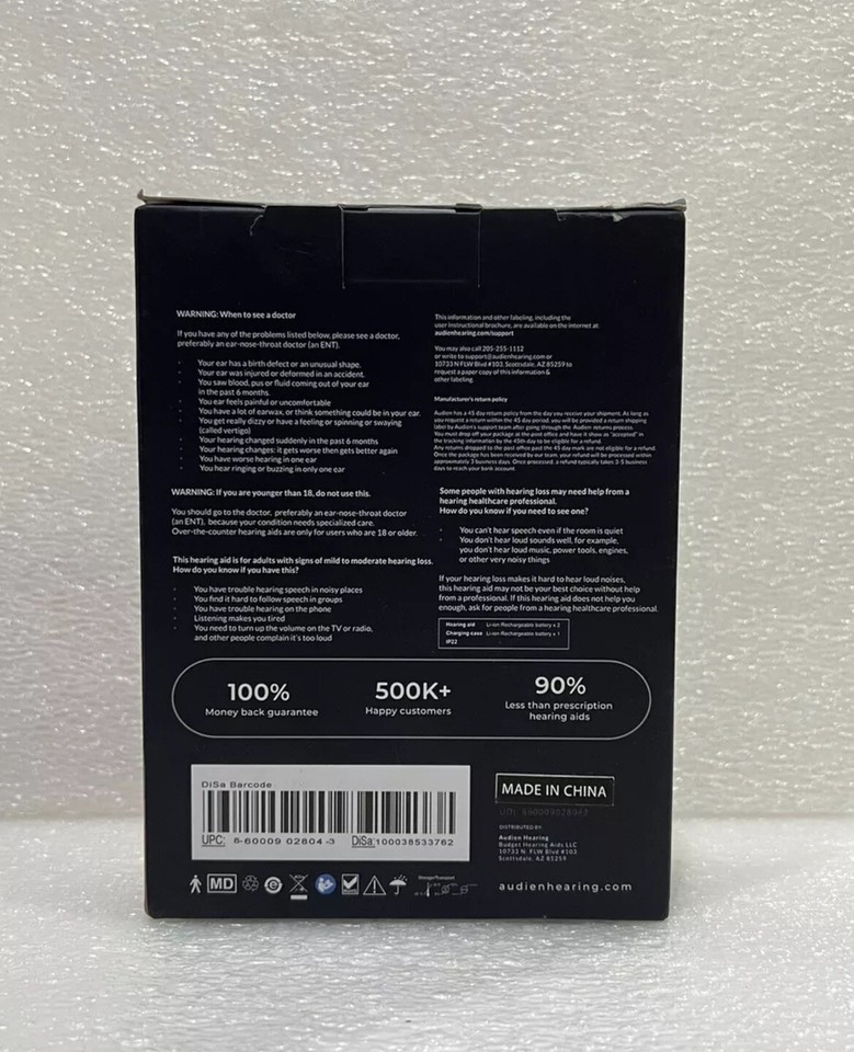 Audien ATOM PRO 2 Wireless Rechargeable OTC Earbuds (DE) | eBay