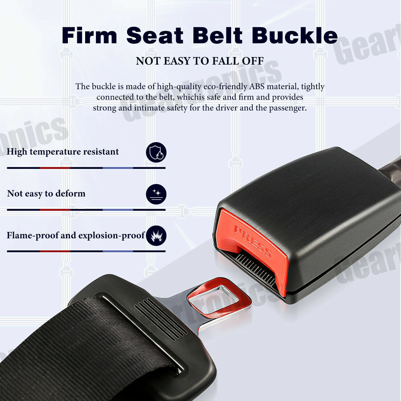 Universal 3 Point Seat Belts Safety Belt 4m Length Retractable Long ...