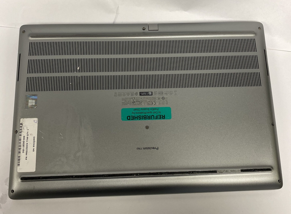 DELL PRECISION 7760 i7-11850H 2.5GHz 32GB RTX A3000 LAPTOP NOTEBOOK PC ...