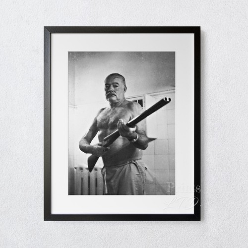 Ernest Hemingway With His Shotgun Rifle Premium Art Print | eBay