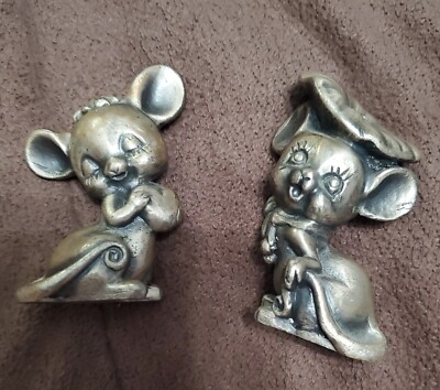 6H Vintage 1960s Peltro Italy Pewter Figurines Mice Mouse Set Of 2 | eBay