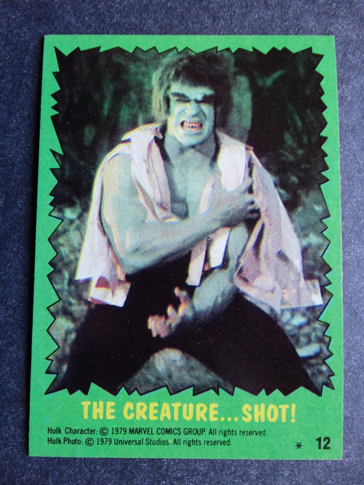1979 Topps The Incredible Hulk TV Show Card Complete Your Set You U ...