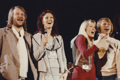 Swedish pop group Abba performing at 'The Music for UNICEF Concert ...