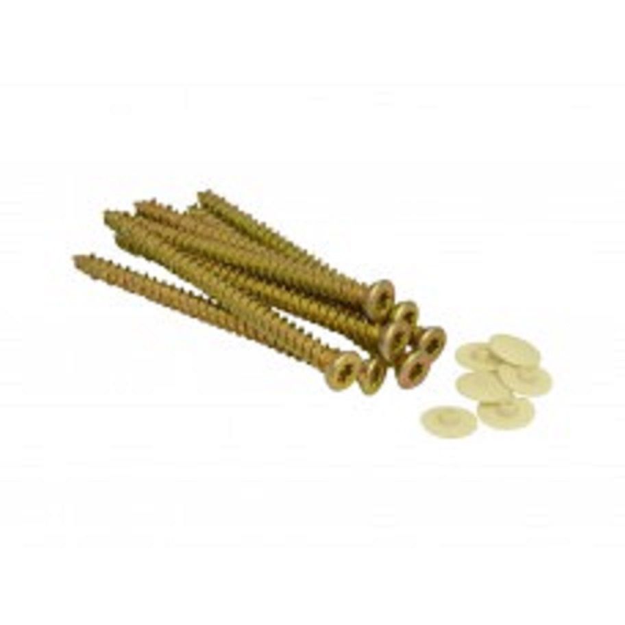 7.5 x 82mm Concrete Frame Screw Fixing Strong Zinc Yellow Great Value ...