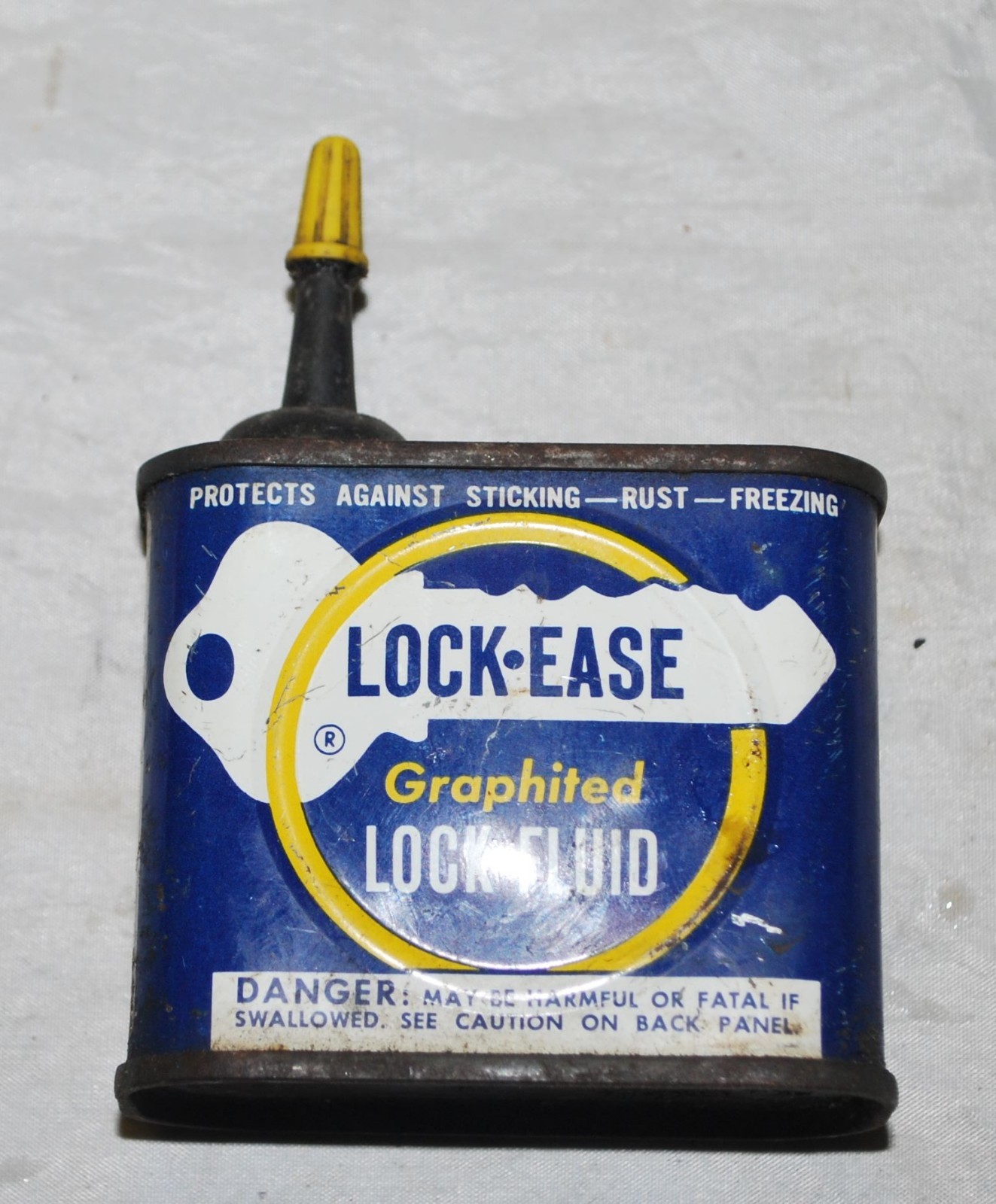 Vintage Original Lock-Ease Graphited Lock Fluid Metal Tin American ...