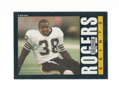 1985 Topps Football George Rogers Card # 107 ~ New Orleans Saints ~ NM ...