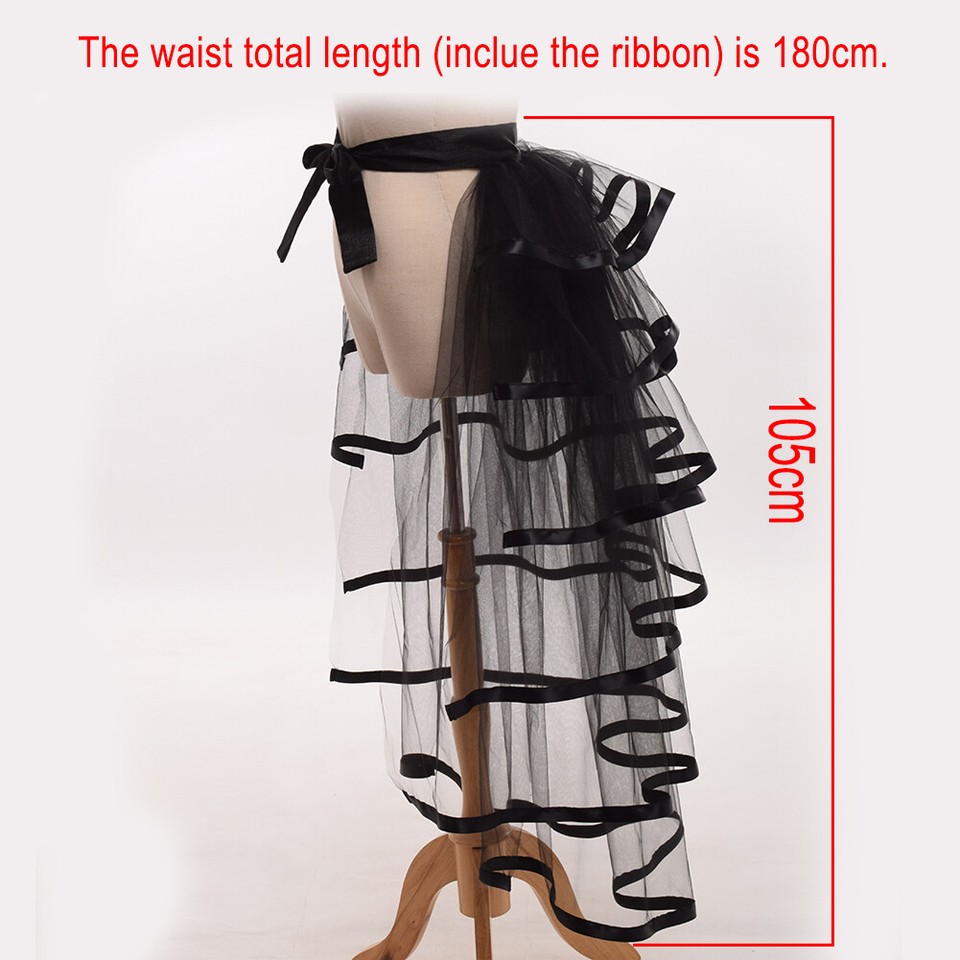 Gothic Tutu Skirt for Women Bustle Skirt Lace Up Skirt for Girl's Dress ...