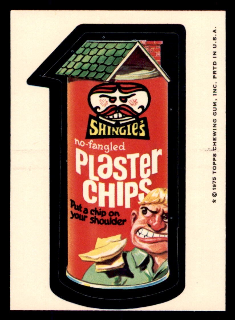 1975 Topps Wacky Packages Series 15 #8 Shingle's Plaster Chips EX/MT ...