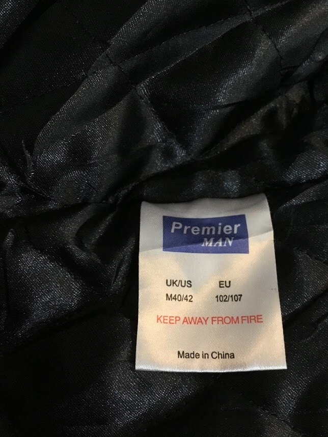 Premier MAN Men's Basic Jacket Charcoal Gray Size 42 - Gem