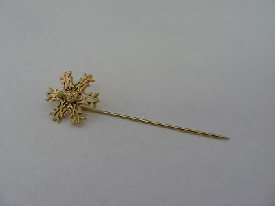 Vintage Stick Pin Lapel Pin Jewelry: Gold Tone Snowflake Virgin Mary | eBay