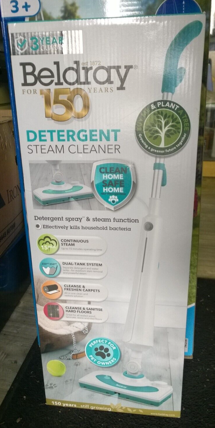 Beldray+BEL01097+1300W+Rectangular+Detergent+Steam+Cleaner+-+Blue for ...