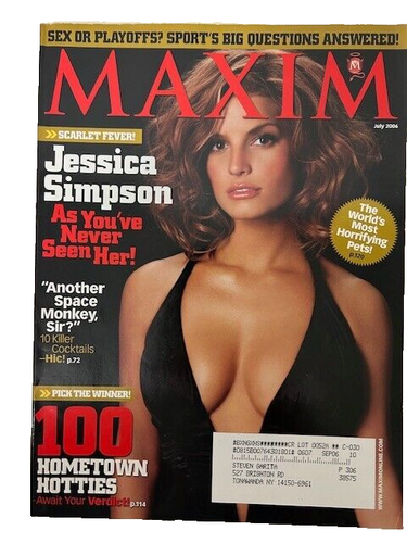 MAXIM Magazine #103 July 2006 JESSICA SIMPSON, Vanessa Branch - MINT, FREE Ship | eBay