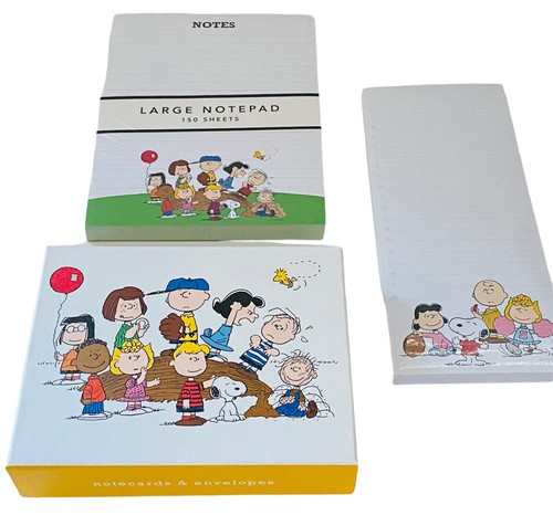 Lot of Graphique Peanuts Stationery Note Cards Set Notepad Magnetic ...