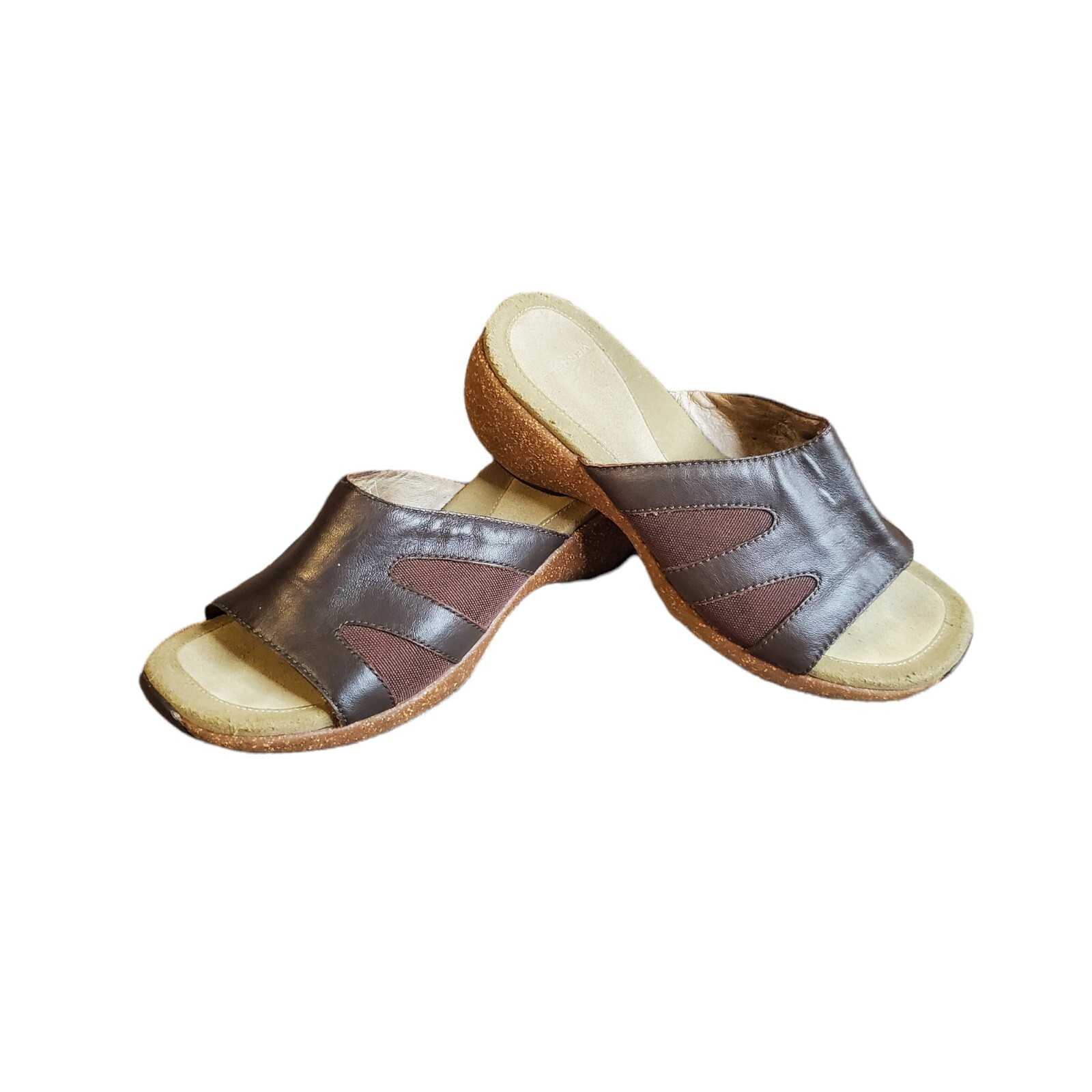 Merrell Womens Leather Sundial Slide Fudge Wedge Sand… - Gem