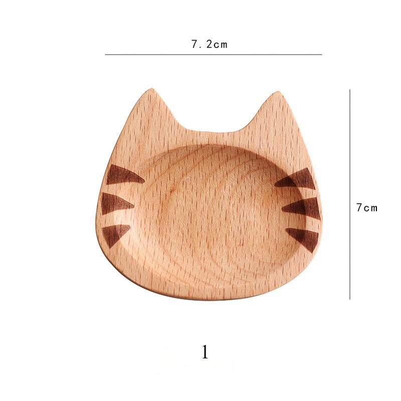 2X Mini Wooden Dish Plate Restaurant Dumpling Dipping Bowl Tray Cute ...