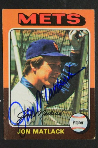 Jon Matlack New York Mets Autographed 1975 Topps #290 Signed Baseball ...