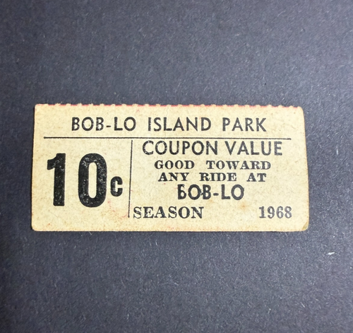 BOB-LO Island Park Ride Coupon 10 cent 1968 Detroit Michigan | eBay