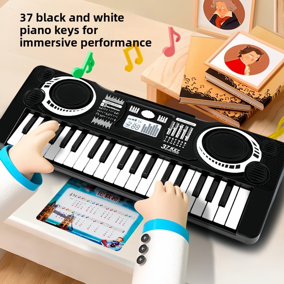 37 Keys Electric Digital Piano 37 Music Keyboard for Toddlers Beginners ...