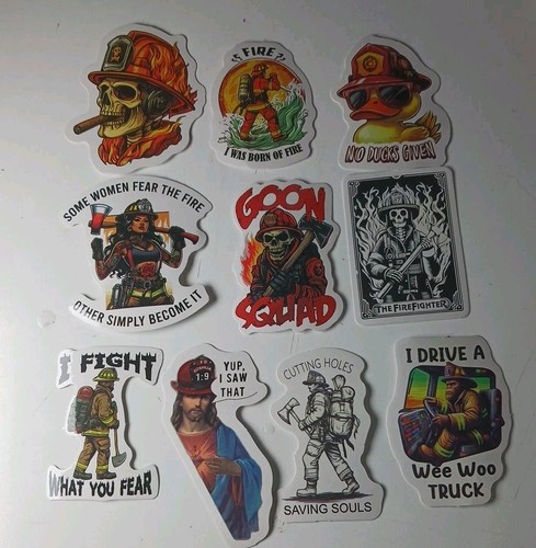 Firefighter Stickers Decals Lot Of 10 Some Are Adult Themed FREE ...