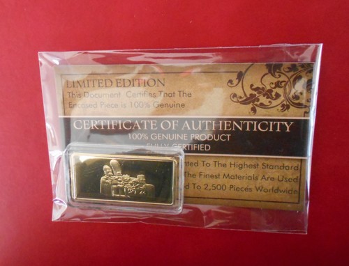 The Simpsons Gold bar 10 gram Ingot Finished in 999 24K Gold Limited ...