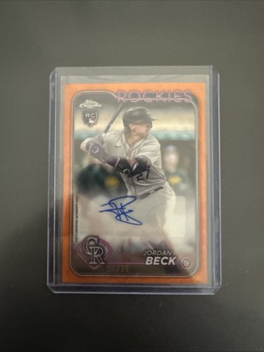 2024 Topps Chrome Update Jordan Beck Auto Orange Wave Refractor /25 | eBay