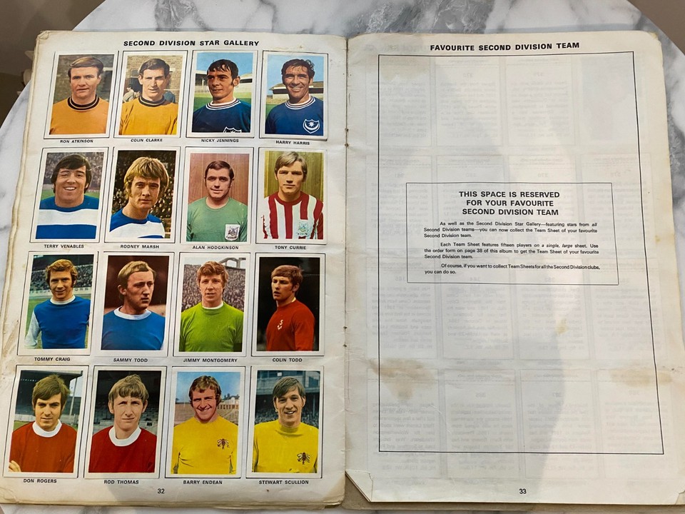 FKS SOCCER STARS GALA COLLECTION - Football sticker Album 1970-71 - 3 ...
