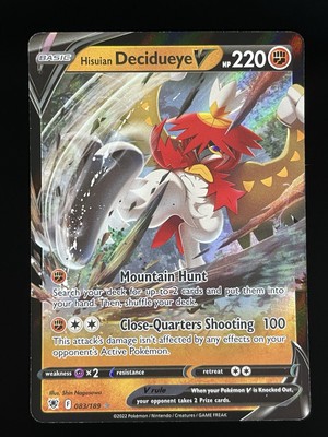 Hisuian Decidueye V 083/189 SWSH10: Astral Radiance NM Pokemon TCG Card ...