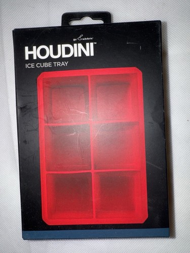 HOUDINI W6330T Ice Cube Tray By Rabbit, New In Box- Red, 6 Cube ...