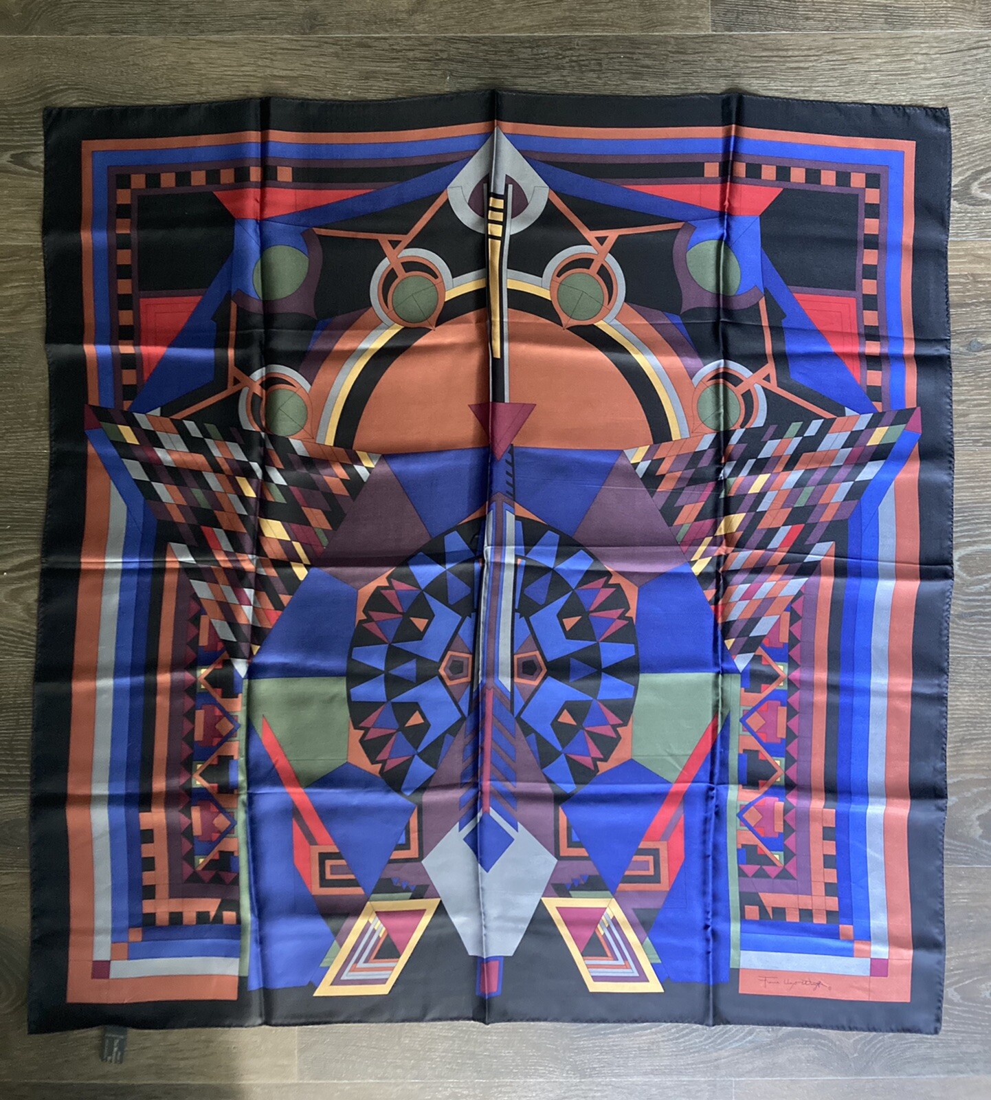 Frank Lloyd Wright Vintage MoMa Silk Scarf Imperial H… - Gem