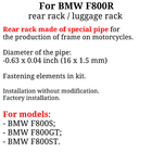 For BMW F800S rear luggage rack F800ST rear rack F800R F800GT for cases ...